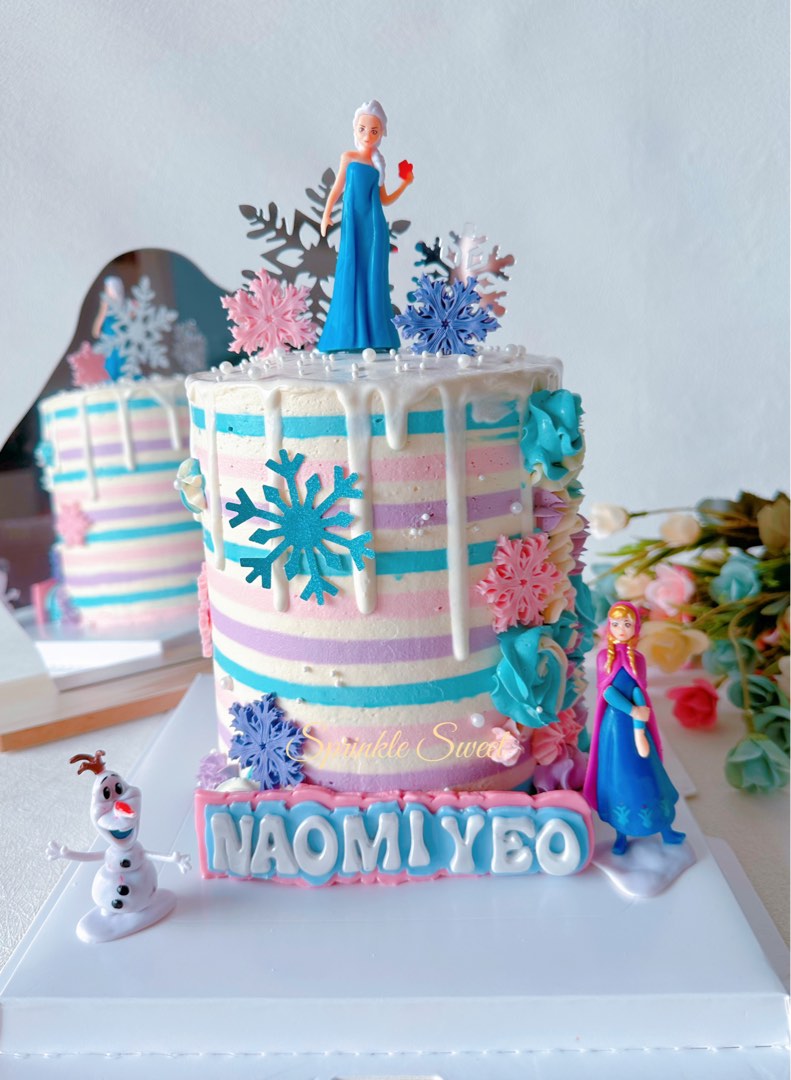 Frozen birthday cake/ Elsa cake/ Anna cake/ Customised cake, Food ...