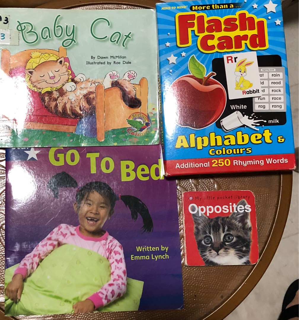 Go To Bed, Alphabet & Colours Flash Crads, Opposites, Baby Cat, Hobbies ...