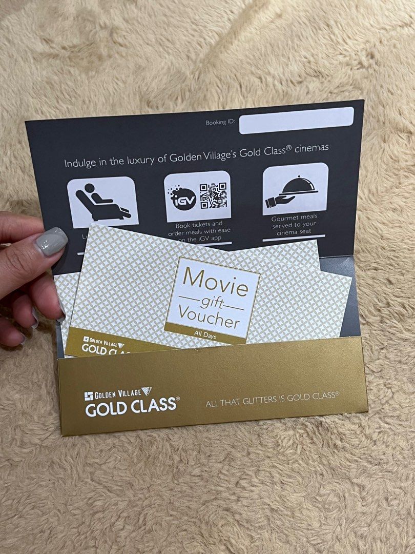 Golden Village Gold Class ticket, Tickets & Vouchers, Vouchers on Carousell