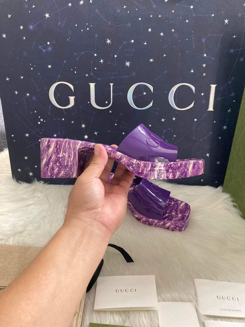 GUCCI Platform Mules 6/7/8, Women's Fashion, Footwear, Sandals on Carousell
