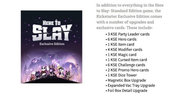 Here To Slay Exclusive Edition Base Game + Monster Expansion + Dragon ...