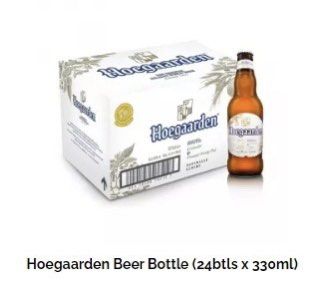 Hoegaarden Bottled Beer 330mlx 24, Food & Drinks, Alcoholic Beverages ...