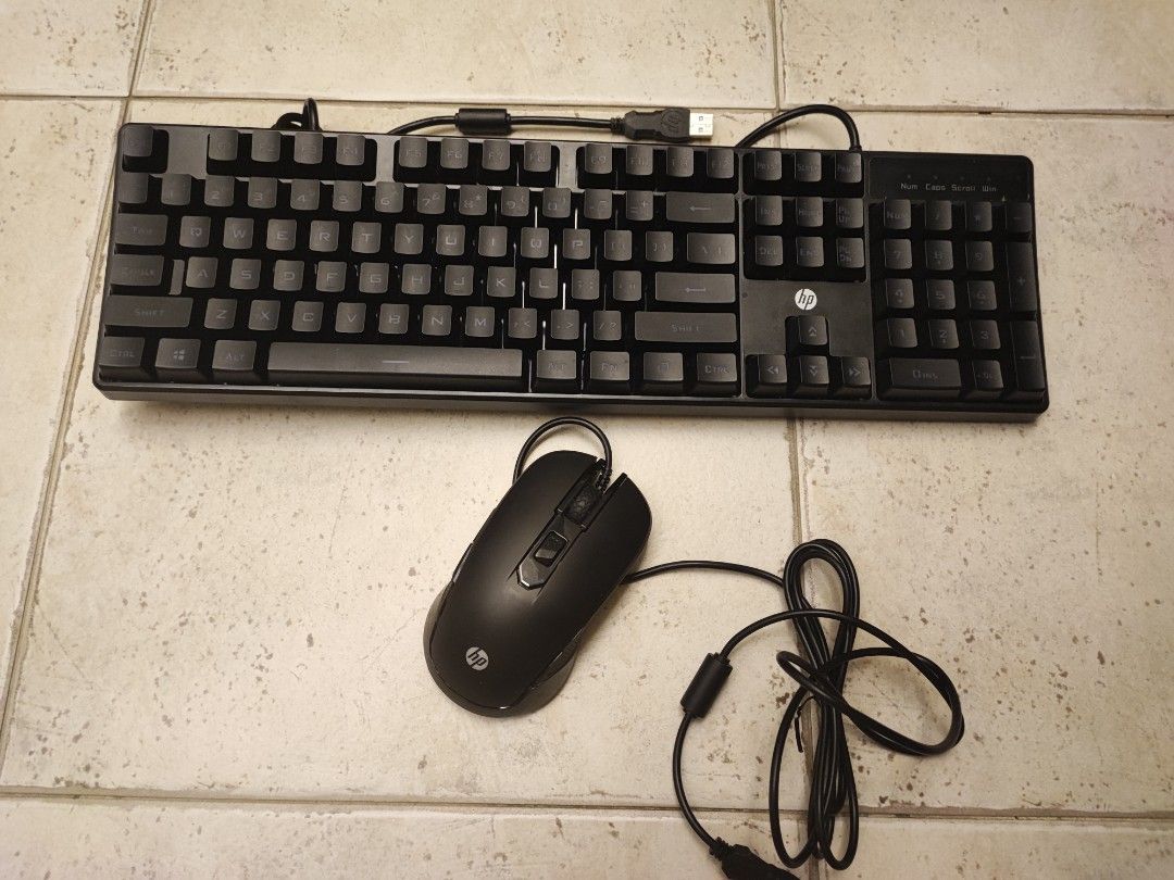 HP KM-200 Gaming RGB mechanical keyboard, Computers & Tech, Parts ...