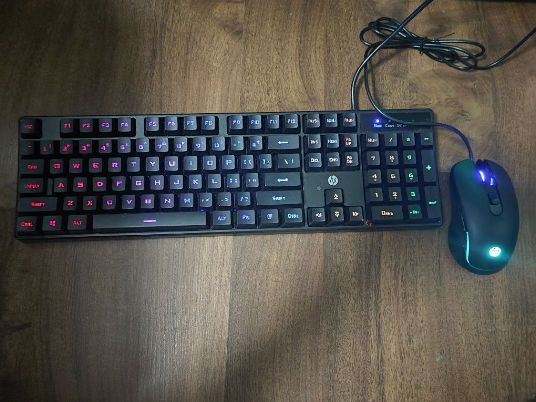HP KM-200 Gaming RGB mechanical keyboard, Computers & Tech, Parts ...