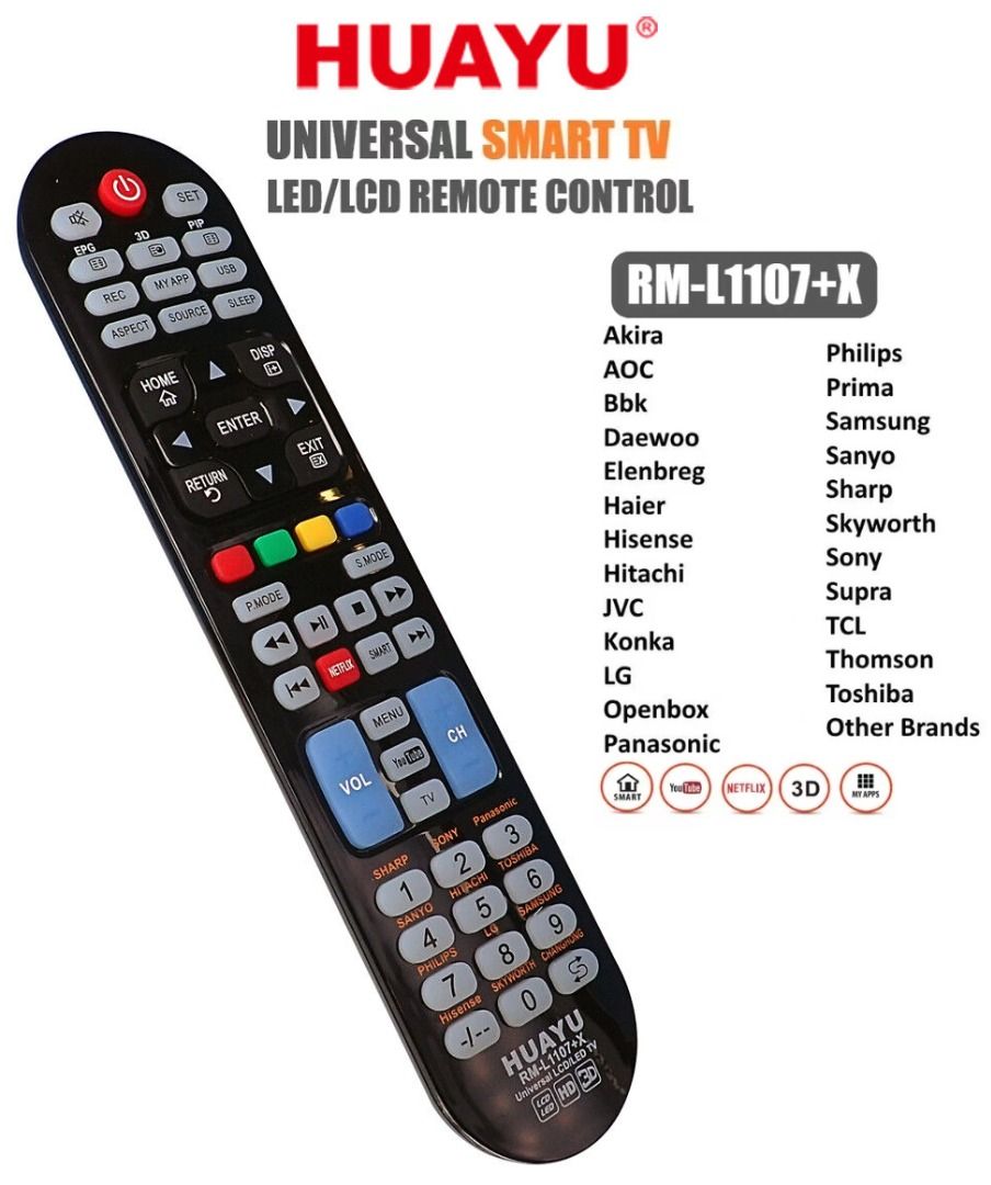 Huayu Rm L1107 X Universal Led Lcd Tv Remote Control Tv And Home