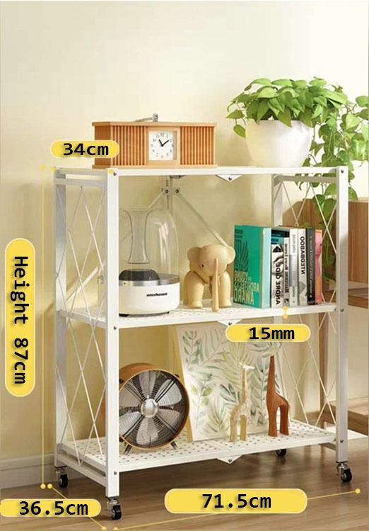 [iDS] Movable Rack Folding Kitchen Storage Rack Shoe Racks Display ...