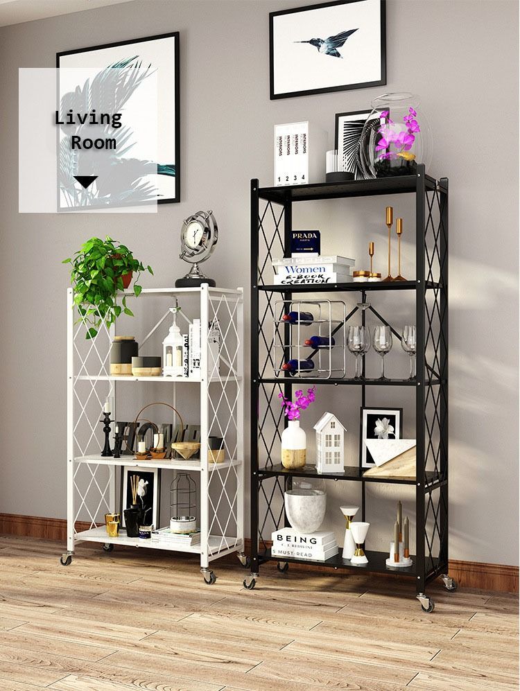 [iDS] Movable Rack Folding Kitchen Storage Rack Shoe Racks Display ...