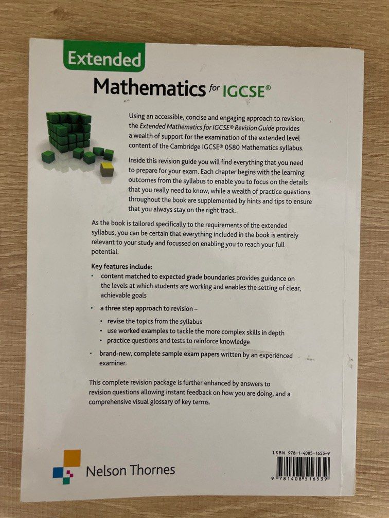 IGCSE Extended Mathematics Recision Guide, 興趣及遊戲, 書本 & 文具, 教科書 - Carousell