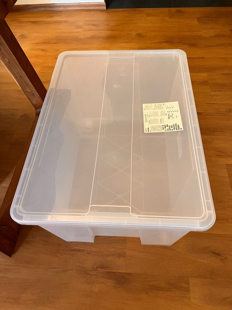 IKEA SAMLA Storage Box with lid (130l), Furniture & Home Living, Home ...