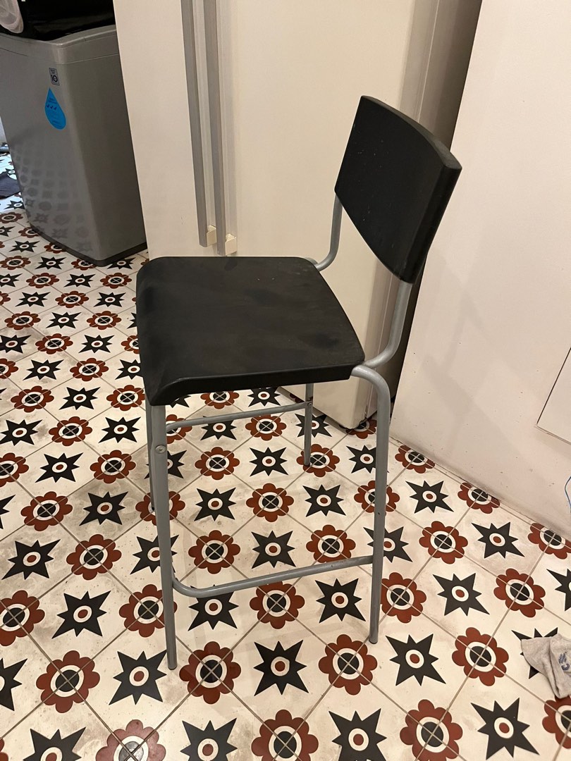 Ikea Stig Bar Stool With Backrest Furniture And Home Living Furniture