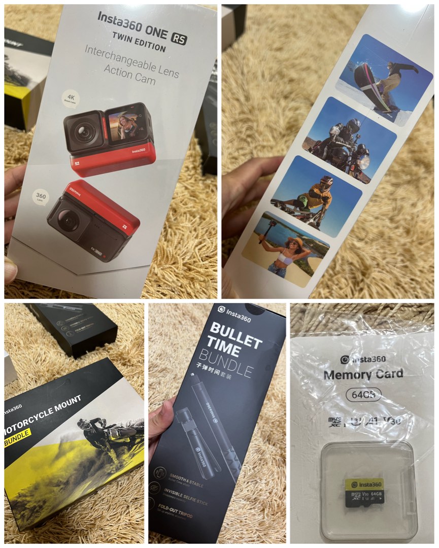 Insta 360 one RS 4K twin edition mount bullet time bundle camera motor ...