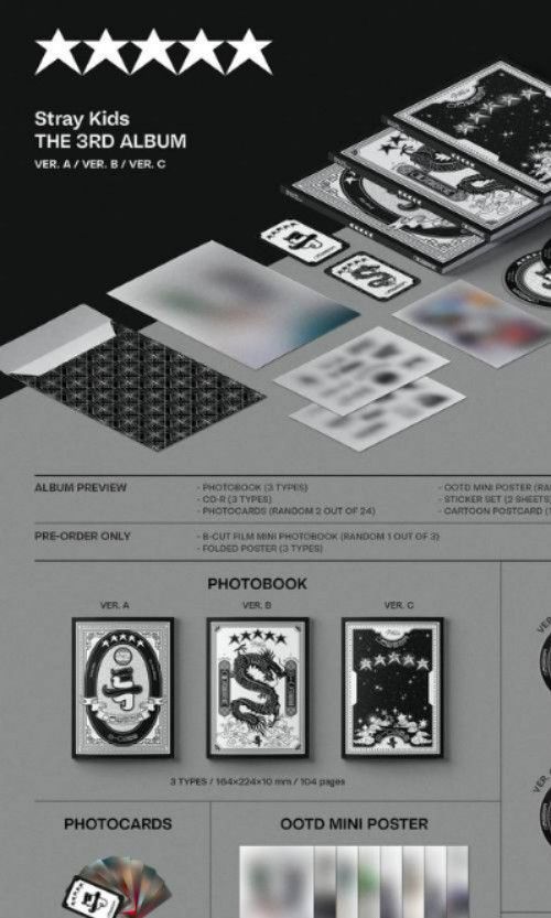 INSTOCK Stray Kids 5 star album skz albums pc pob, Hobbies & Toys ...