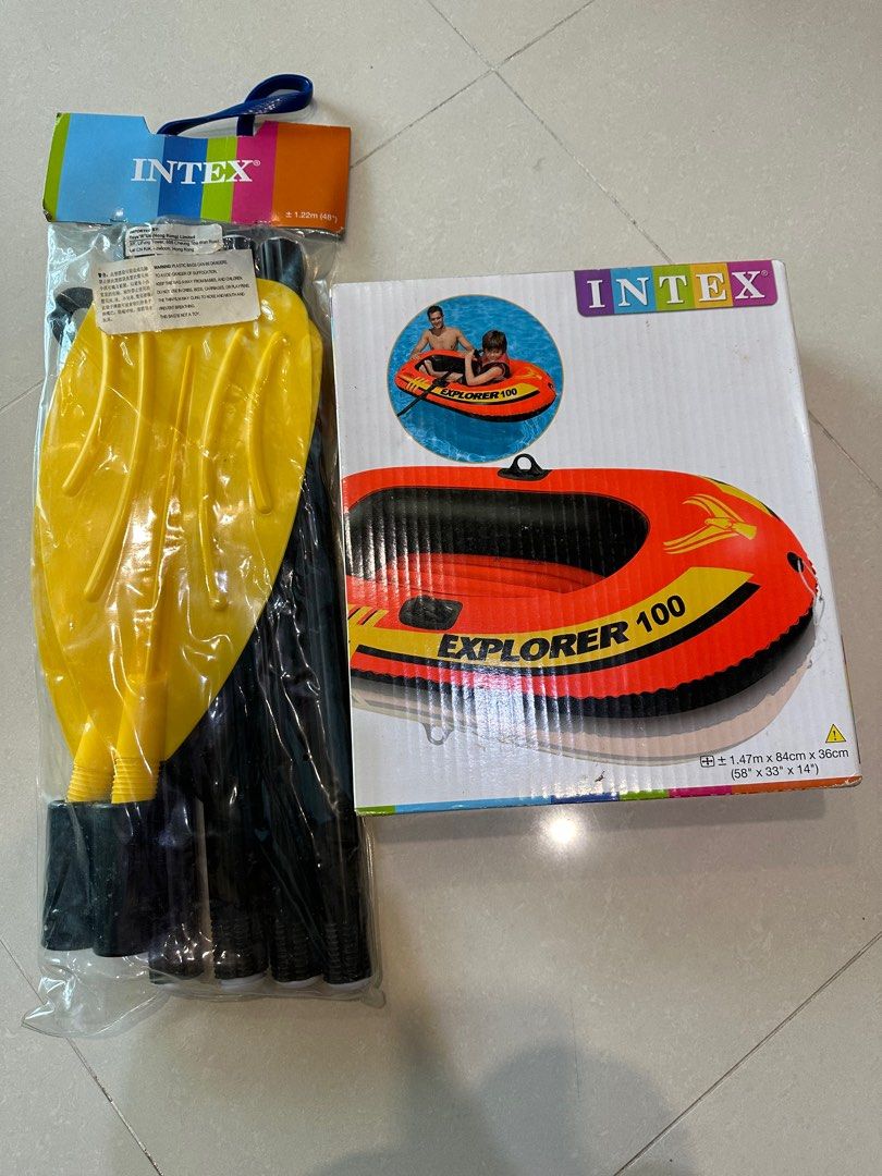 Intex explorer 100 inflatable boat with oar, Sports Equipment, Sports & Games, Water Sports on ...
