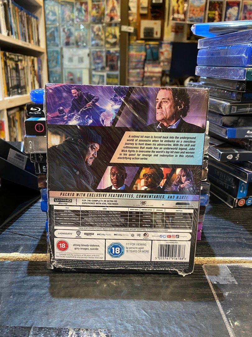 JOHN WICK CHAPTERS 1-4, Hobbies & Toys, Music & Media, CDs & DVDs on Carousell