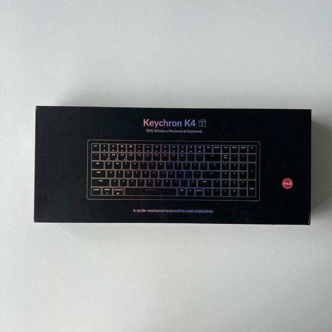 Keycron K4v2 + Dark Grey Keycaps + Gateron Milky Yellow, Computers ...