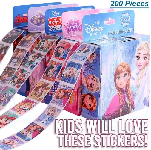 Kids Cartoon Stickers / 200pcs / Disney Sticker Roll Sticker Set / Boy ...