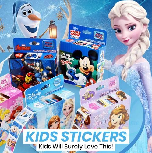Kids Cartoon Stickers / 200pcs / Disney Sticker Roll Sticker Set / Boy ...