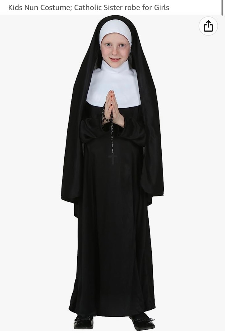 Nun halloween costume for kids, Babies & Kids, Babies & Kids Fashion on ...