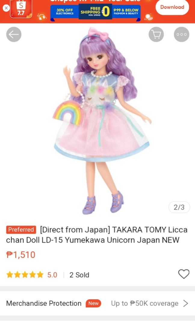 Licca Chan Doll Yumekawa Unicorn, Hobbies & Toys, Toys & Games on Carousell