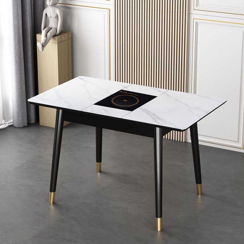 Light Luxury Extendable Table Dining Table Free Assembly Rectangular ...