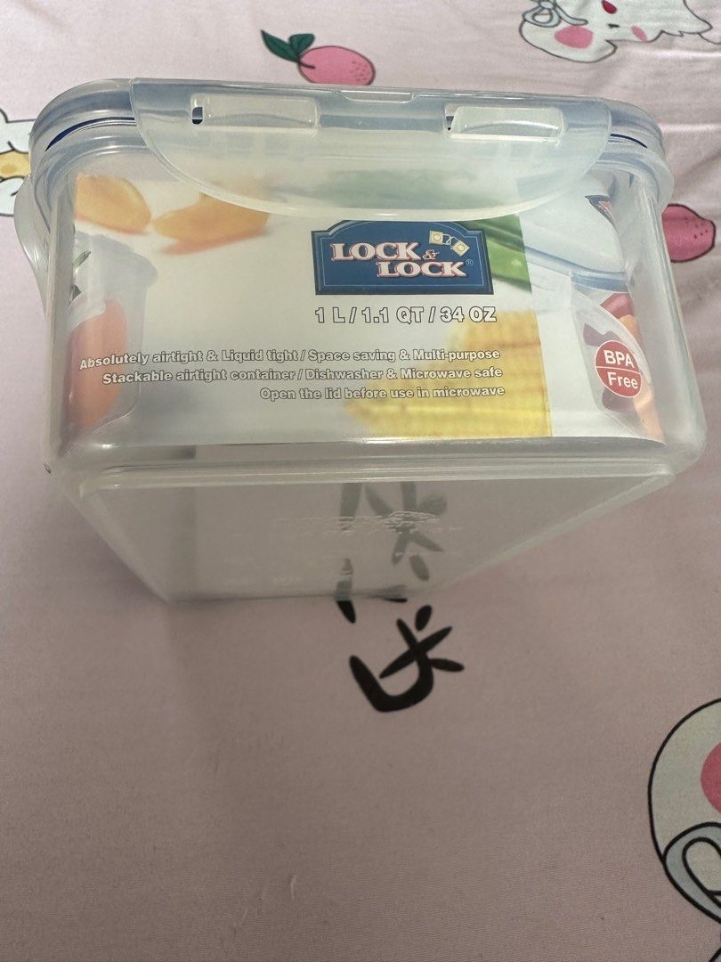 Lock & Lock stackable airtight container (1 L), Furniture & Home Living, Kitchenware & Tableware ...