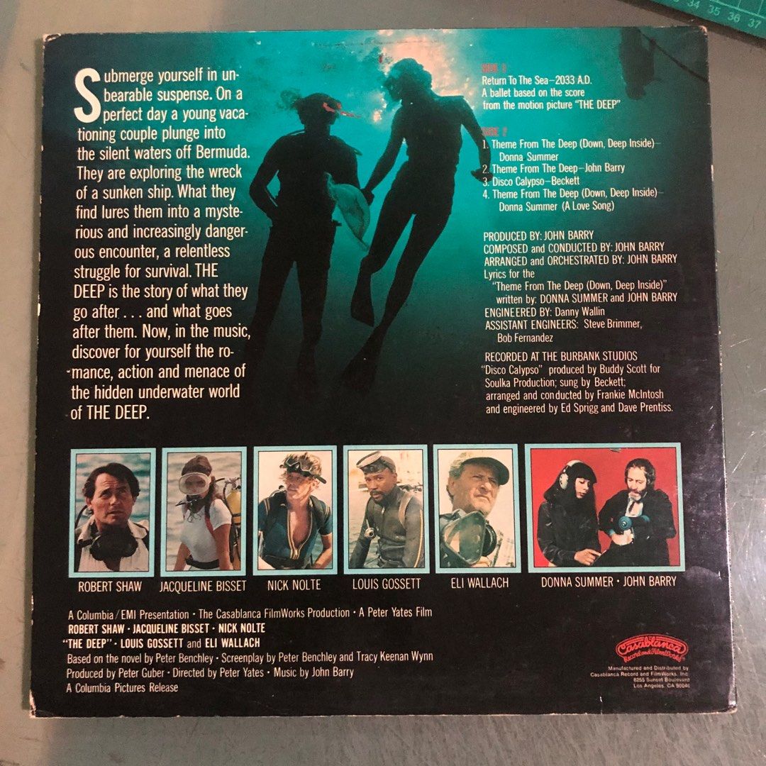 Lp - The Deep (original soundtrack John Barry) - colour vinyl, Hobbies ...