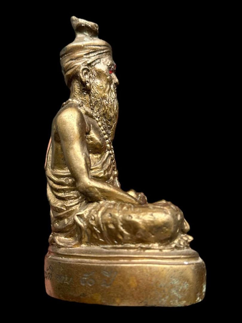 LP Promma Phra Lersi Tafai Bucha with 3 Takruts, Thai statue, Hobbies ...