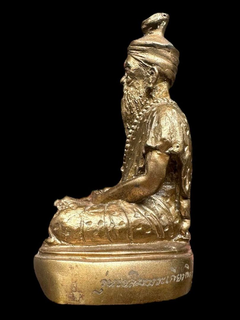 LP Promma Phra Lersi Tafai Bucha with 3 Takruts, Thai statue, Hobbies ...