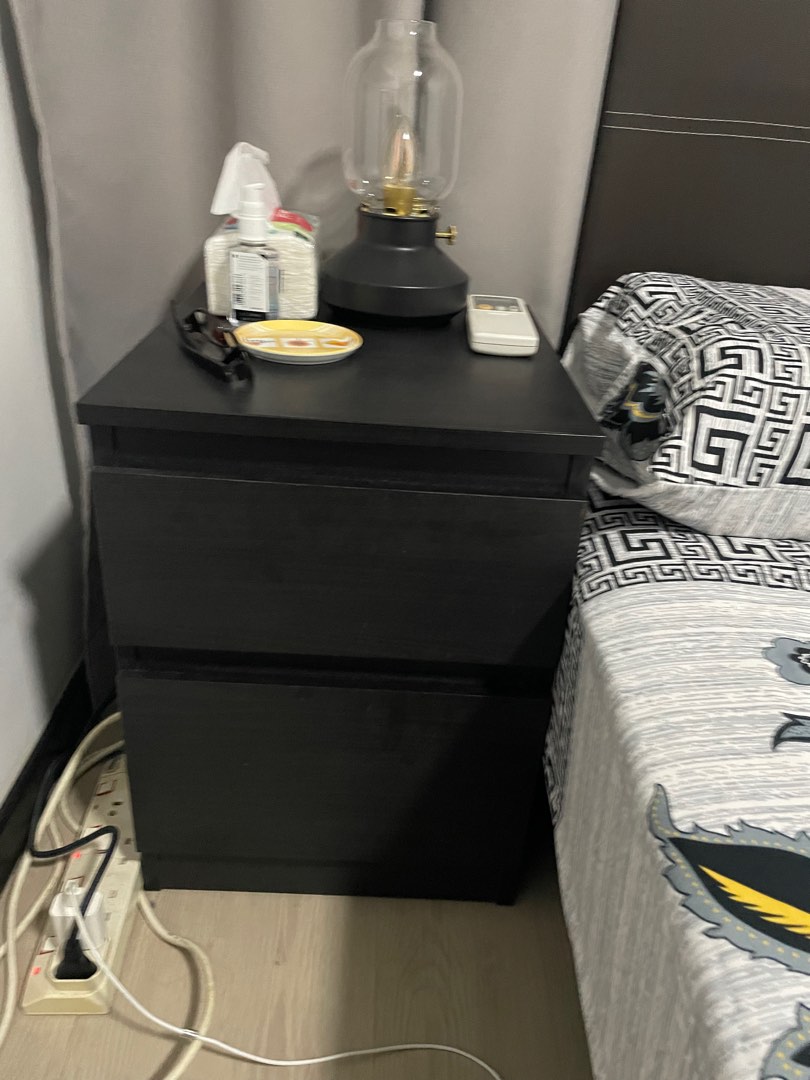 Malm bedside table, Furniture & Home Living, Furniture, Tables & Sets ...