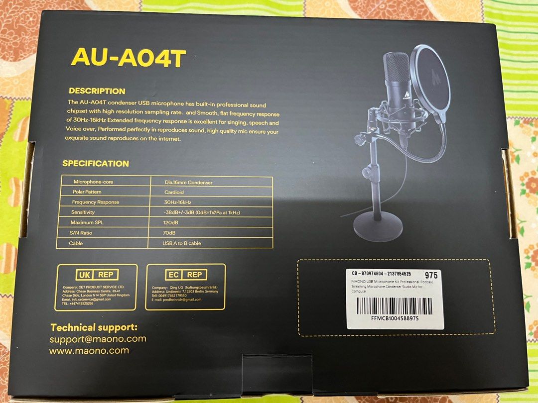 Maono AU-A04T microphone, Audio, Microphones on Carousell