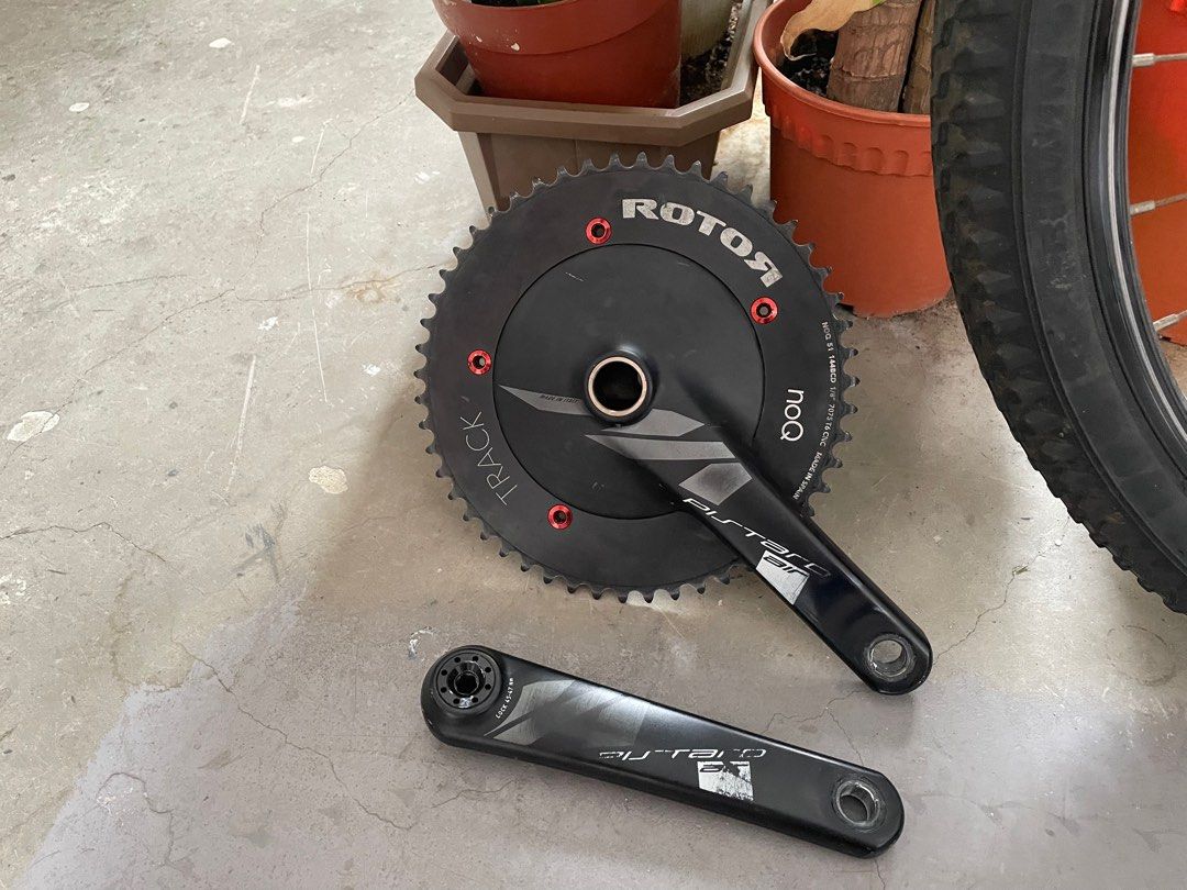 Miche Pistard Air track disc crankset rotor chainring fixie, Sports ...