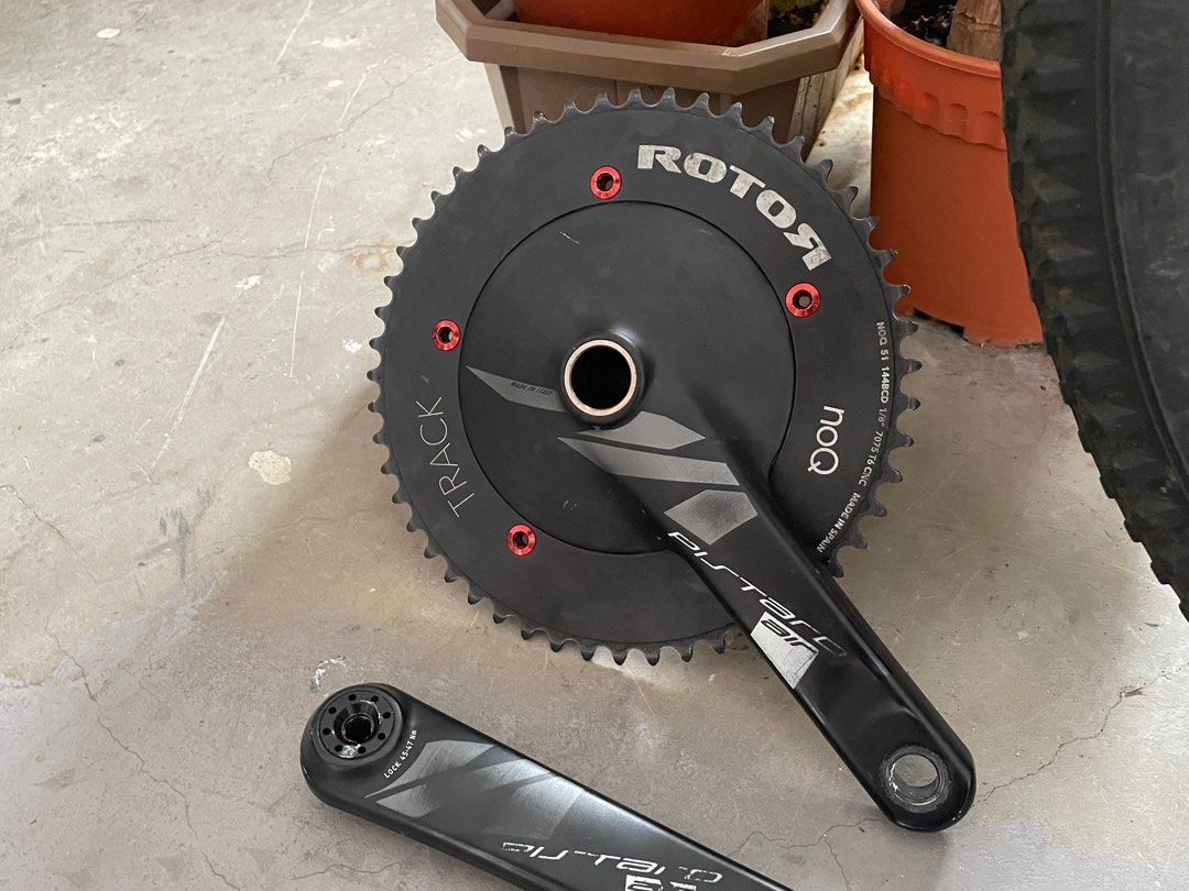 Miche Pistard Air track disc crankset rotor chainring fixie, Sports ...