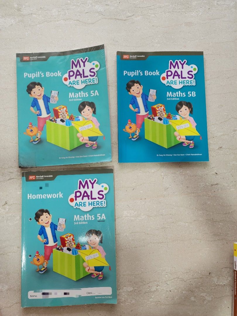 My Pals are Here Math Mathematics P5 5A 5B Textbook Pupil's book Homework 3rd Edition, Hobbies ...