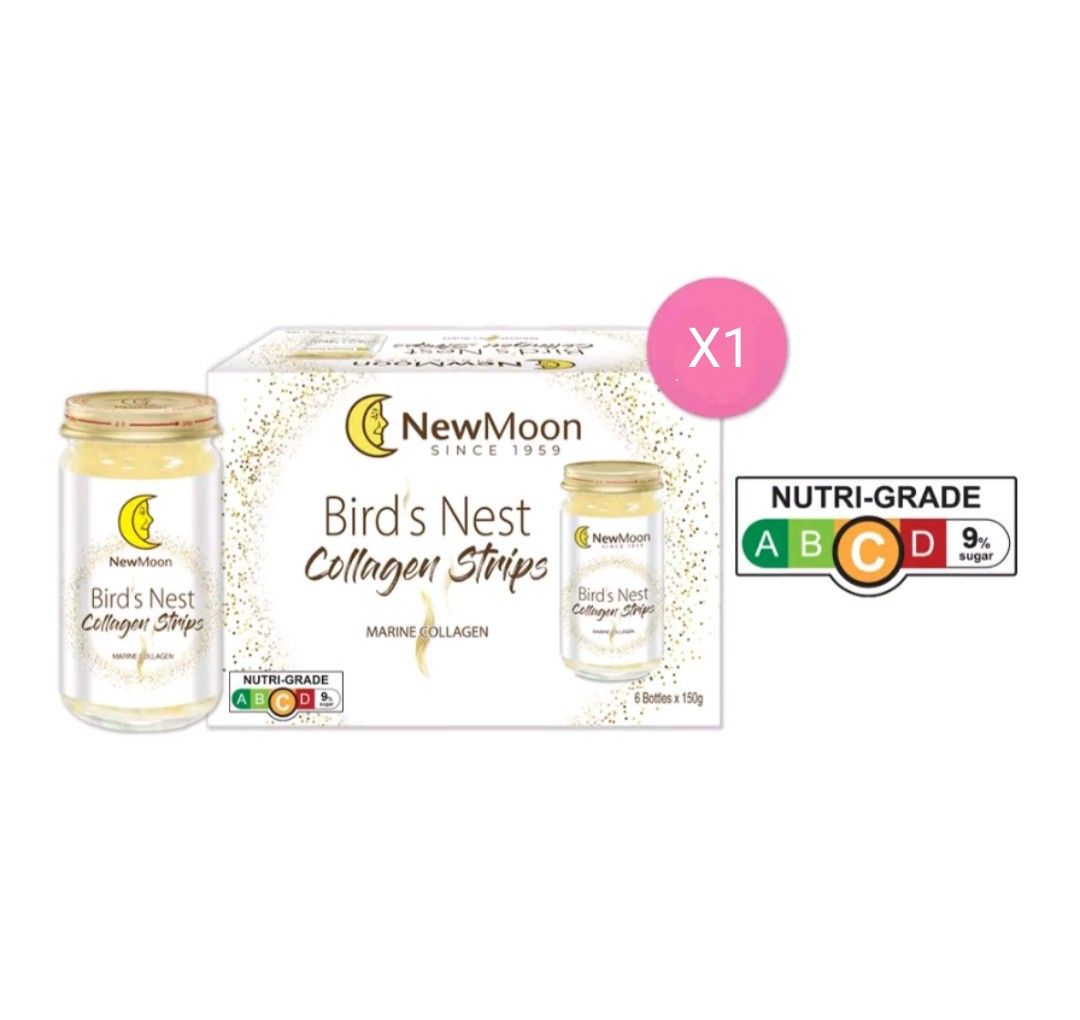 New Moon Bird's Nest with Collagen Strips 150g x 6 Bottles, Health ...