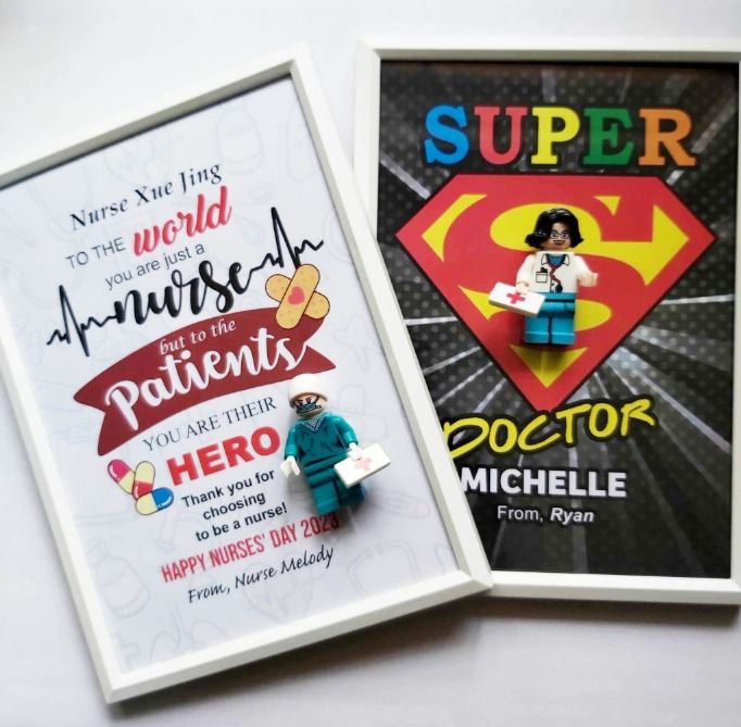 Nurses, Doctor Minifigure Frame, Nurses Day, Thank you Doctor Frames ...