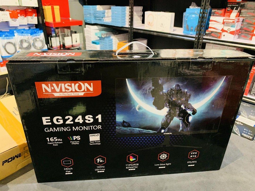 Nvision 23.8" IPS Panel 165Hz LED Gaming Monitor FHD AMD Freesync DP ...