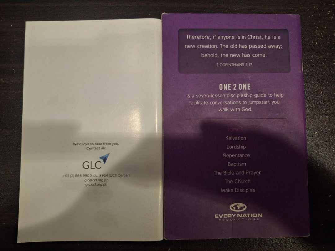 One2One Personal Discipleship Guide (ESV) and 52 Week Scripture Memory ...