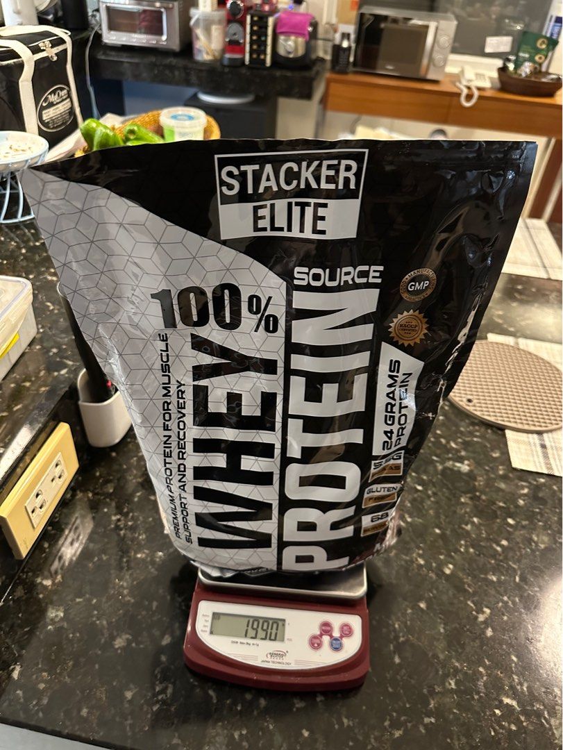 OPENED Stacker Elite Whey Protein - 4.2lbs, Health & Nutrition, Health ...
