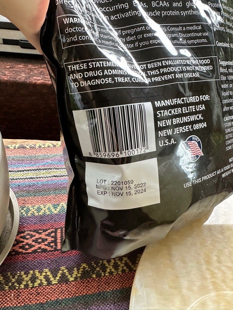 OPENED Stacker Elite Whey Protein - 4.2lbs, Health & Nutrition, Health ...