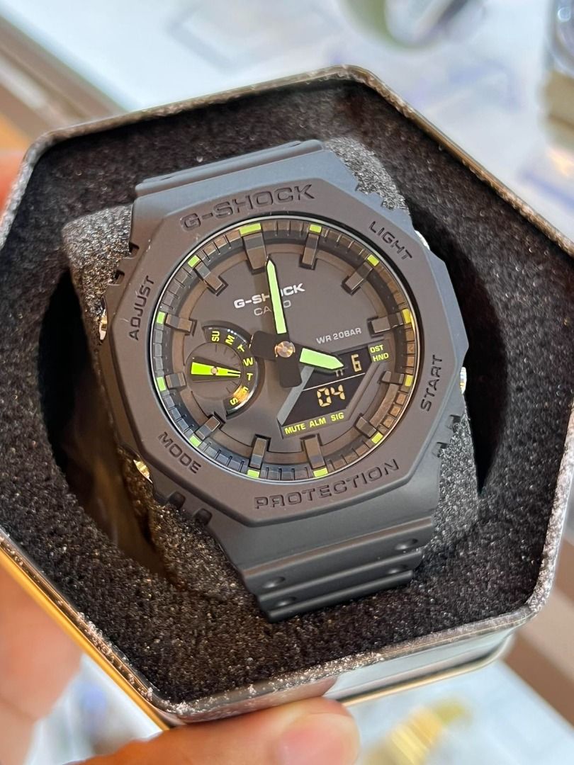 ORIGINAL G-SHOCK Oak Analog Digital Resin Band Black Watch GA-2100-1A3 ...