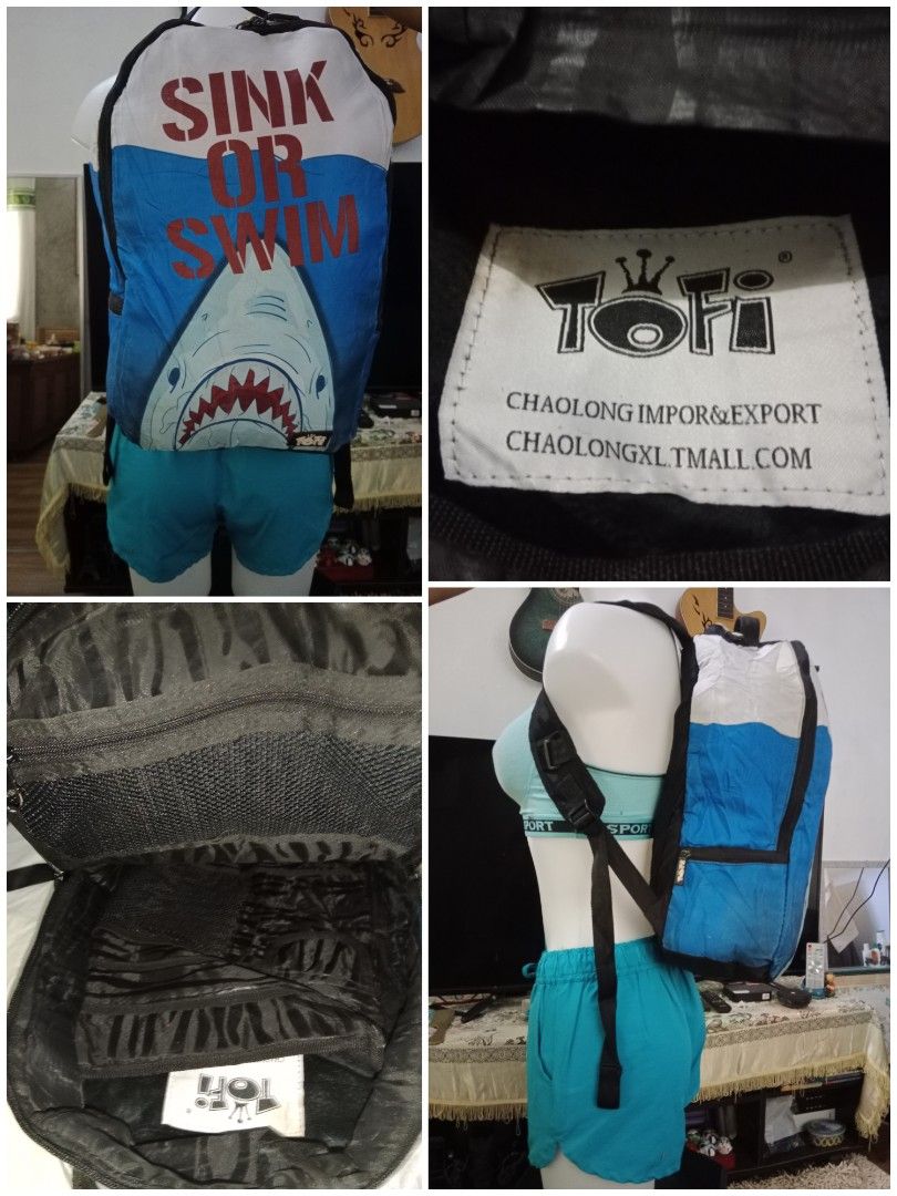 Original TOFI sink or swim backpack / laptop compartment on Carousell