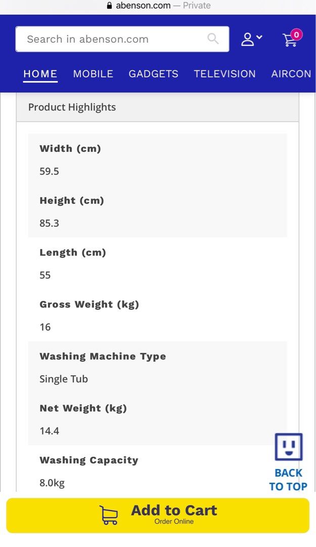 Panasonic Single-Tub Washing Machine 8kg, TV & Home Appliances, Washing ...