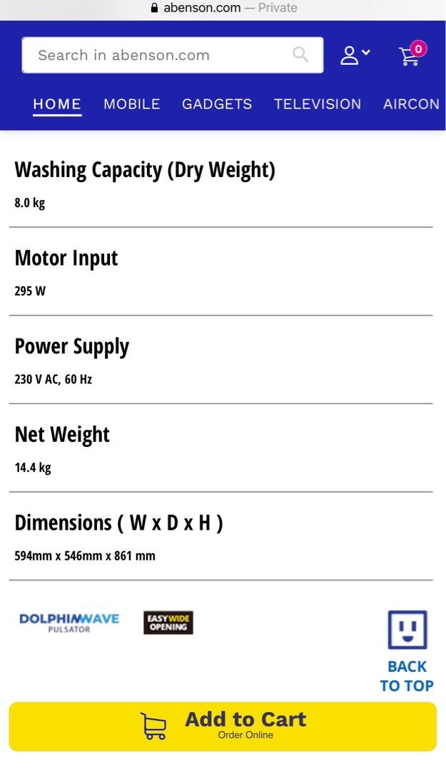 Panasonic Single-Tub Washing Machine 8kg, TV & Home Appliances, Washing ...