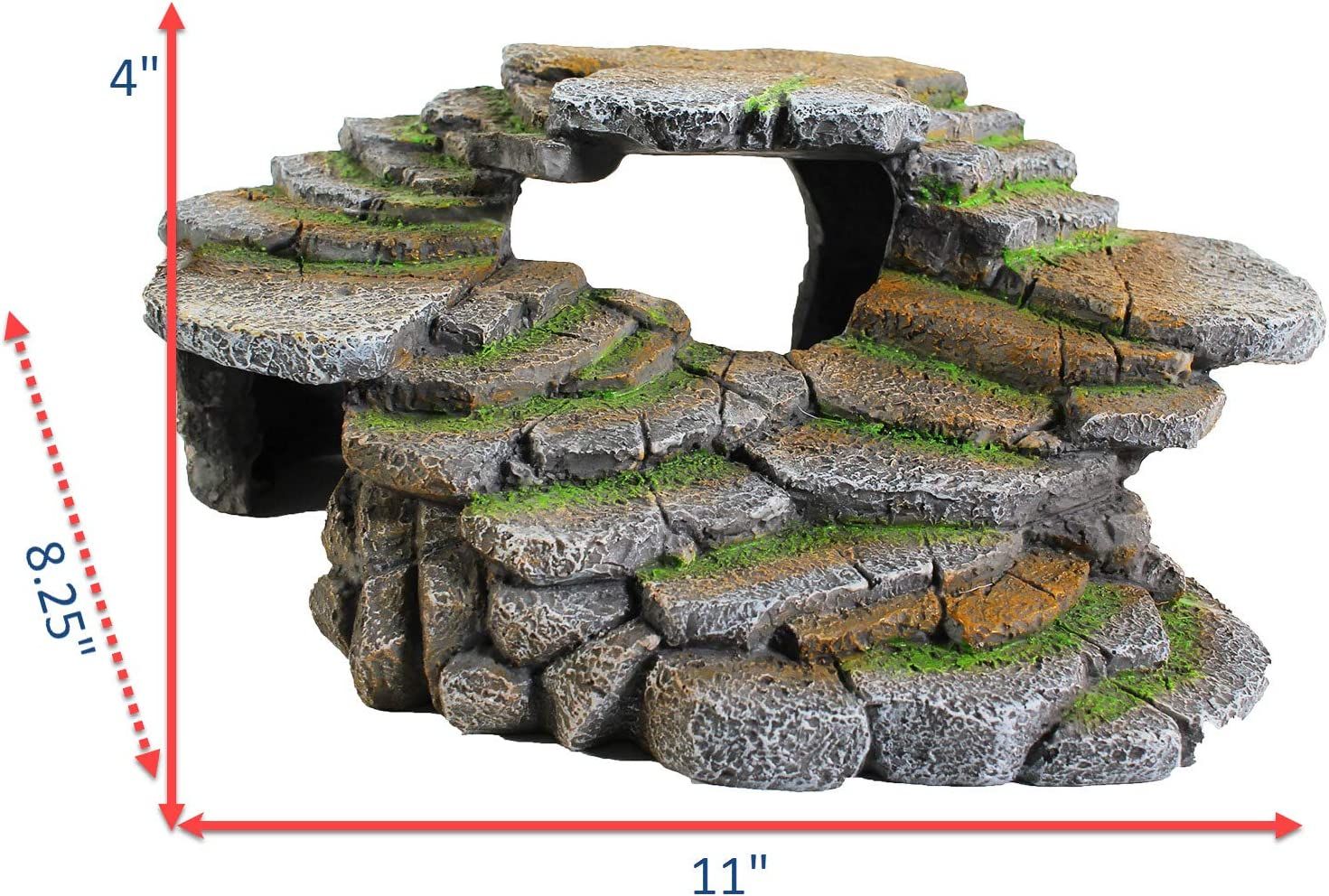 Penn-Plax Shale Step Ledge for Aquariums & Terrariums, Adds Hiding ...