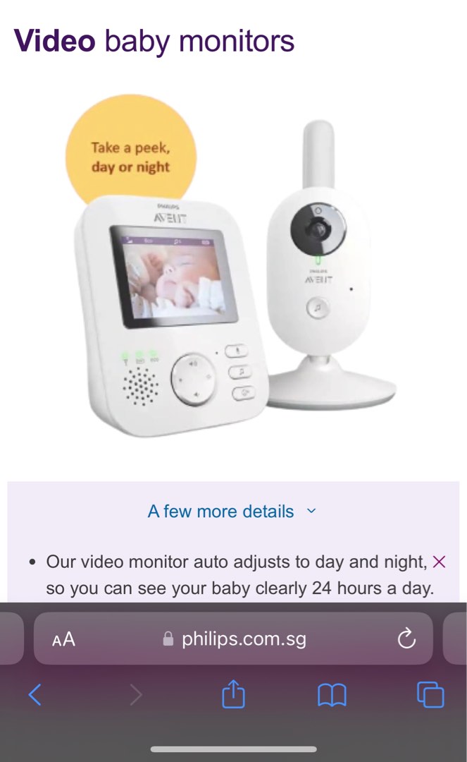 Philips baby monitor, Babies & Kids, Baby Monitors on Carousell
