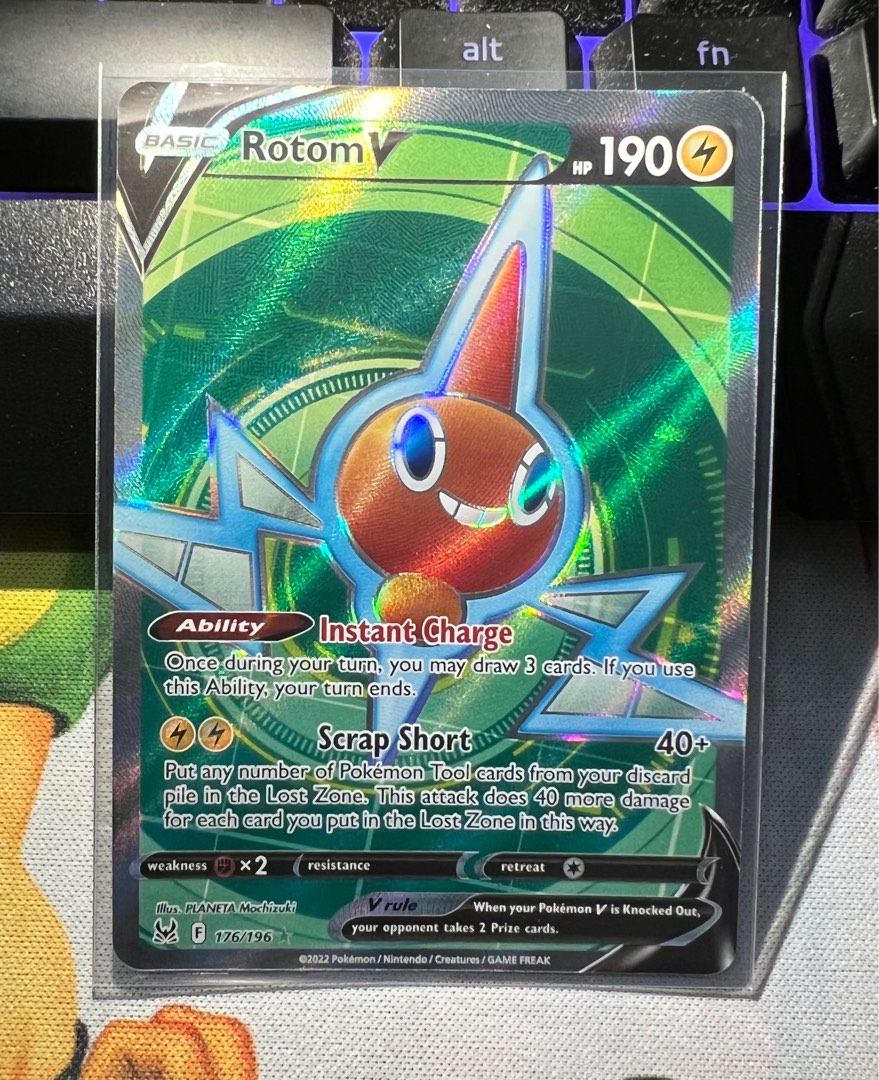 Pokemon Card Rotom V Full Art UR Lost Origin 176/196 Ultra Rare, Hobbies & Toys, Toys & Games on ...