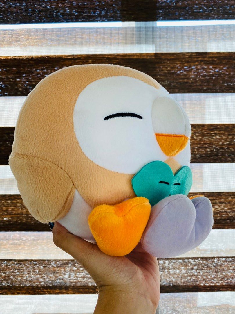 Pokemon Sleeping Rowlet plushie, Hobbies & Toys, Toys & Games on Carousell