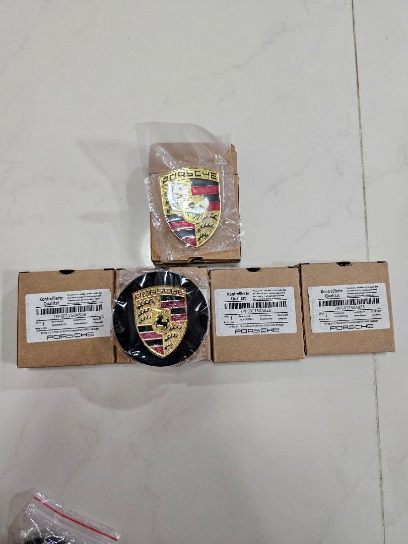 PORSCHE Wheel Cap & Bonnet Emblem, Car Accessories, Accessories on ...