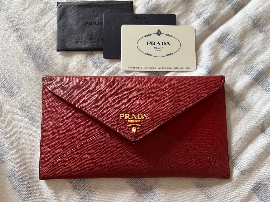 PRADA Envelope Wallet, Luxury, Bags & Wallets on Carousell