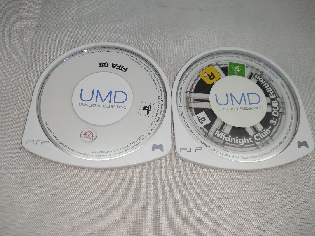 PSP UMD games Fifa 08 & Midnight club 3: dub edition @ 245 each, Video ...